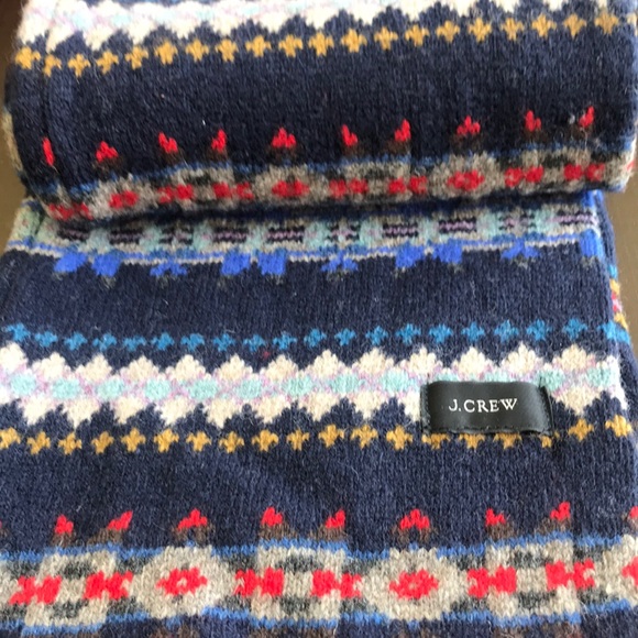 J. Crew | Accessories | Jcrew Fair Isle Scarf Multi Colour In Super ...